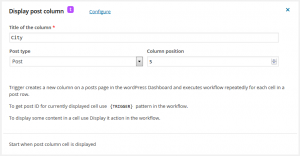 Display post column – automate WordPress with a workflow plugin – jetFlow.io