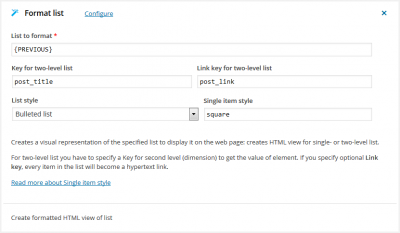 Format list – automate WordPress with a workflow plugin – jetFlow.io