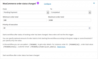 WooCommerce order status changed – automate WordPress with a workflow plugin – jetFlow.io