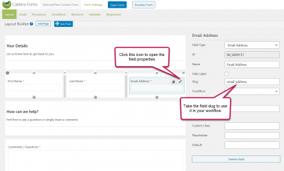 Caldera form submitted – automate WordPress with a workflow plugin – jetFlow.io